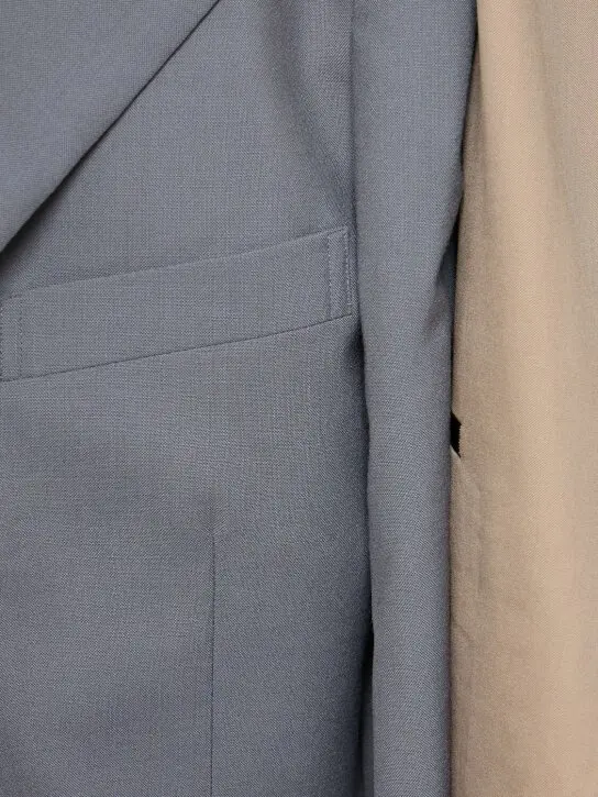 Comme Des Garçons Wool Double Blazer - Gray