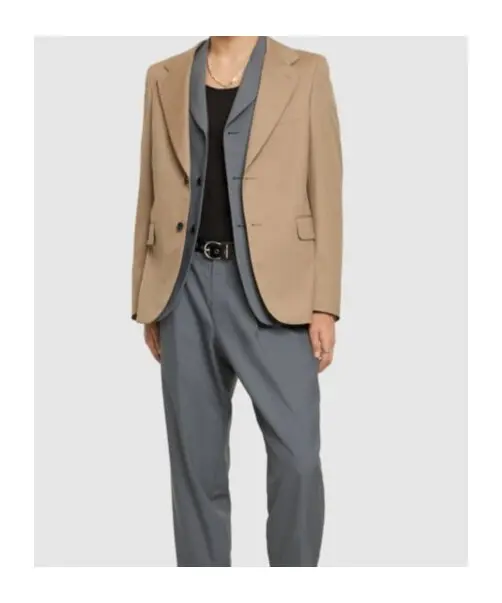 Comme Des Garçons Wool Double Blazer - Gray