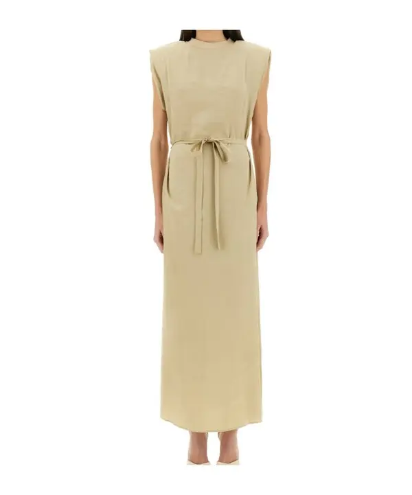 ALYSI Belted Sleeveless Maxi Dress