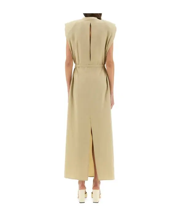 ALYSI Belted Sleeveless Maxi Dress