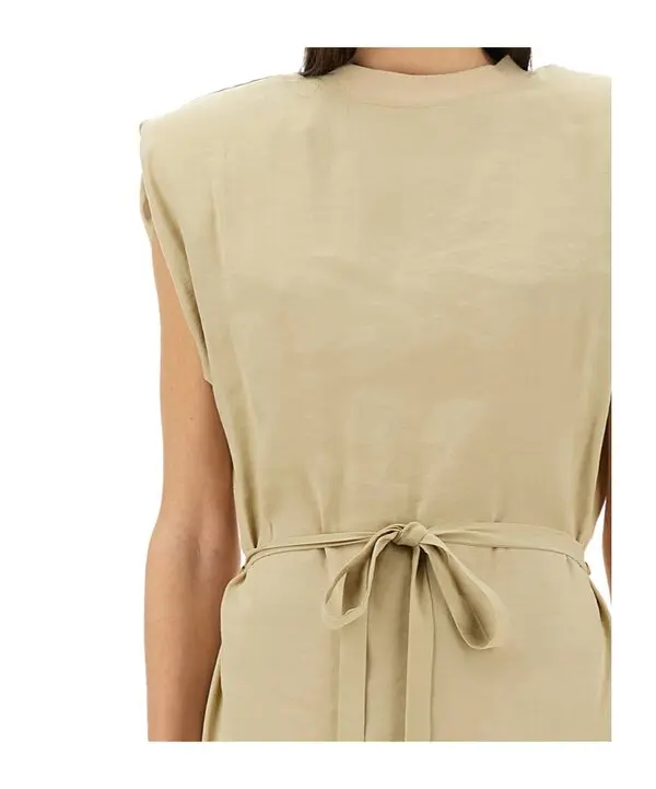 ALYSI Belted Sleeveless Maxi Dress
