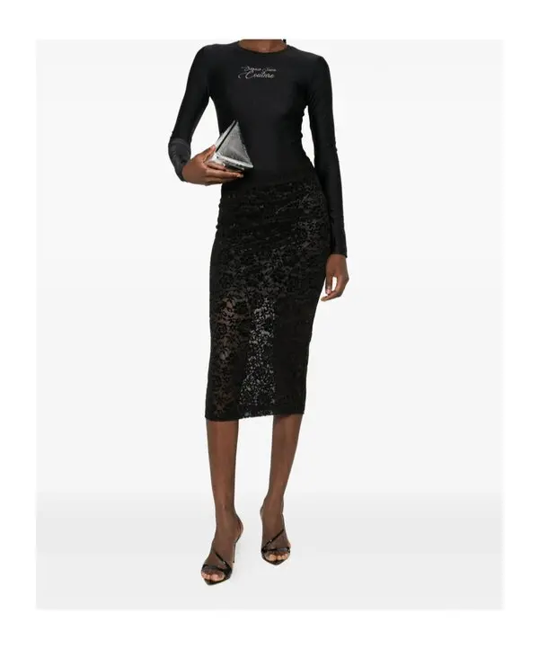 Versace Rhinestone Embellished Bodysuit