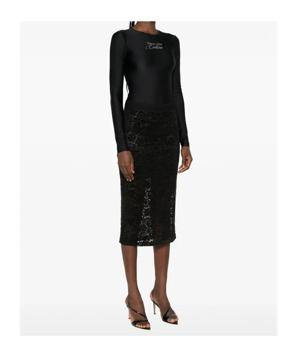 Versace Rhinestone Embellished Bodysuit