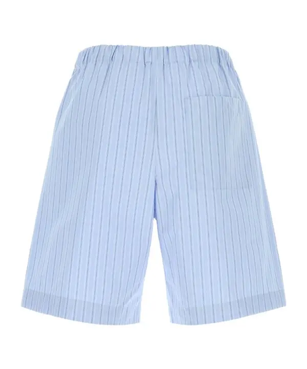 Dries Van Noten Striped Embroidery Loose Fit Elasticated Shorts