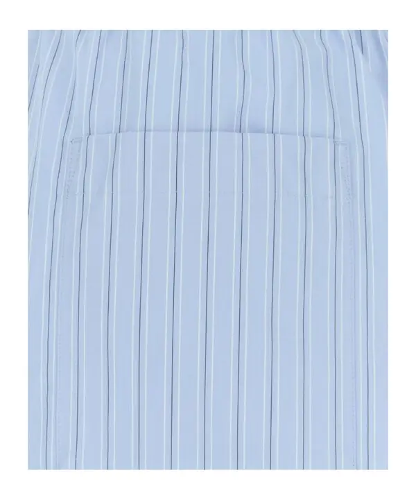 Dries Van Noten Striped Embroidery Loose Fit Elasticated Shorts