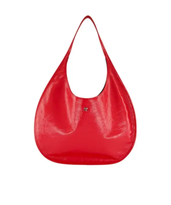 COURREGES Courrèges Holy Naplack Top Handle Tote Bag - Bright Red