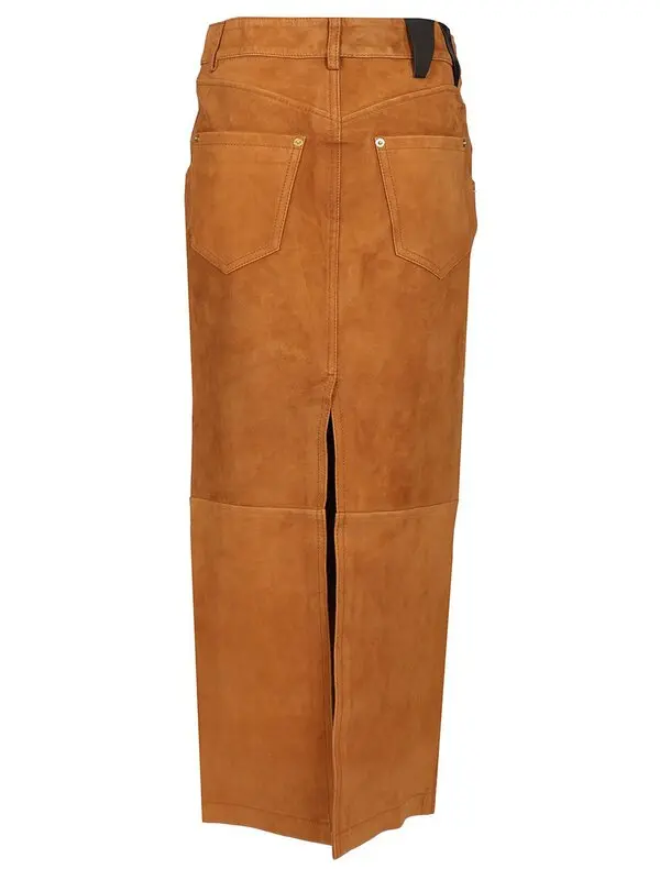 DARKPARK Erika Suede Skirt - Brown