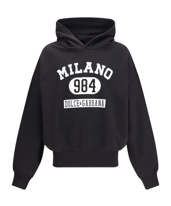 Dolce & Gabbana Printed Logo Hoodie - Black
