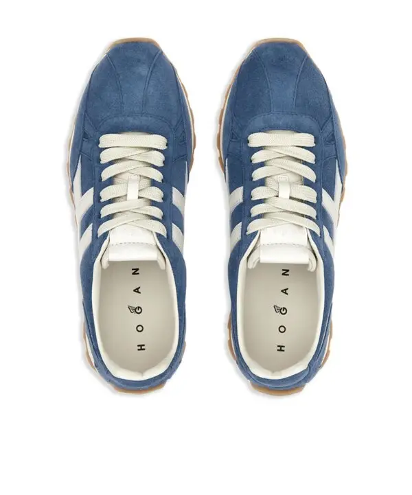 Hogan Logo Patch Low-top Sneakers - Blue
