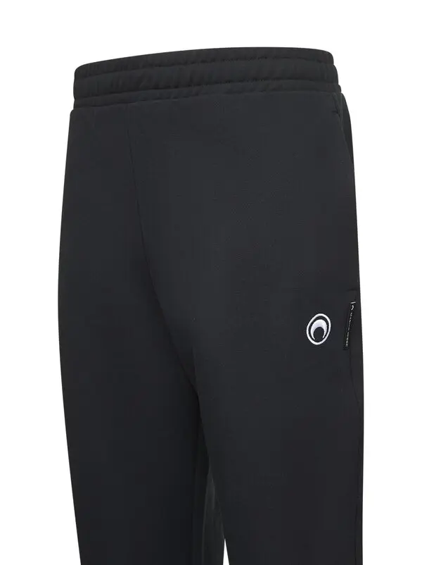 MARINE SERRE Logo Embroidered Stretch Sweatpants