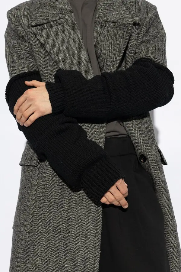 Dries Van Noten Ribbed Knit Gloves