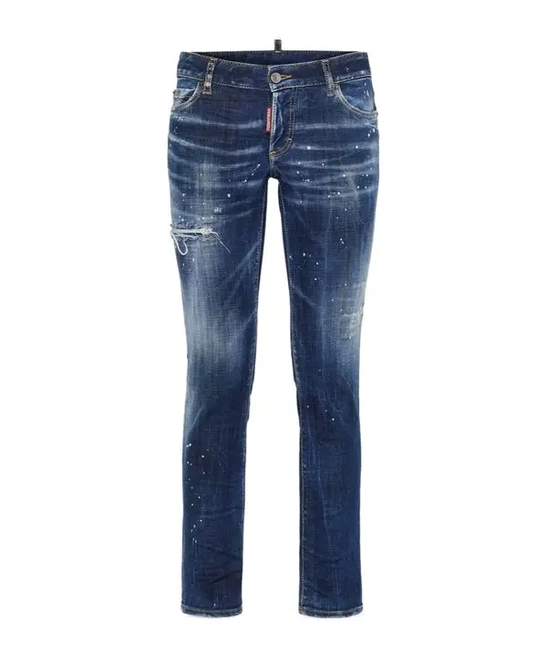 Dsquared2 Distressed Cropped Jeans - Blue