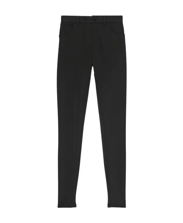 Balenciaga High-waisted Bonded Spandex Leggings With Zipper Detail