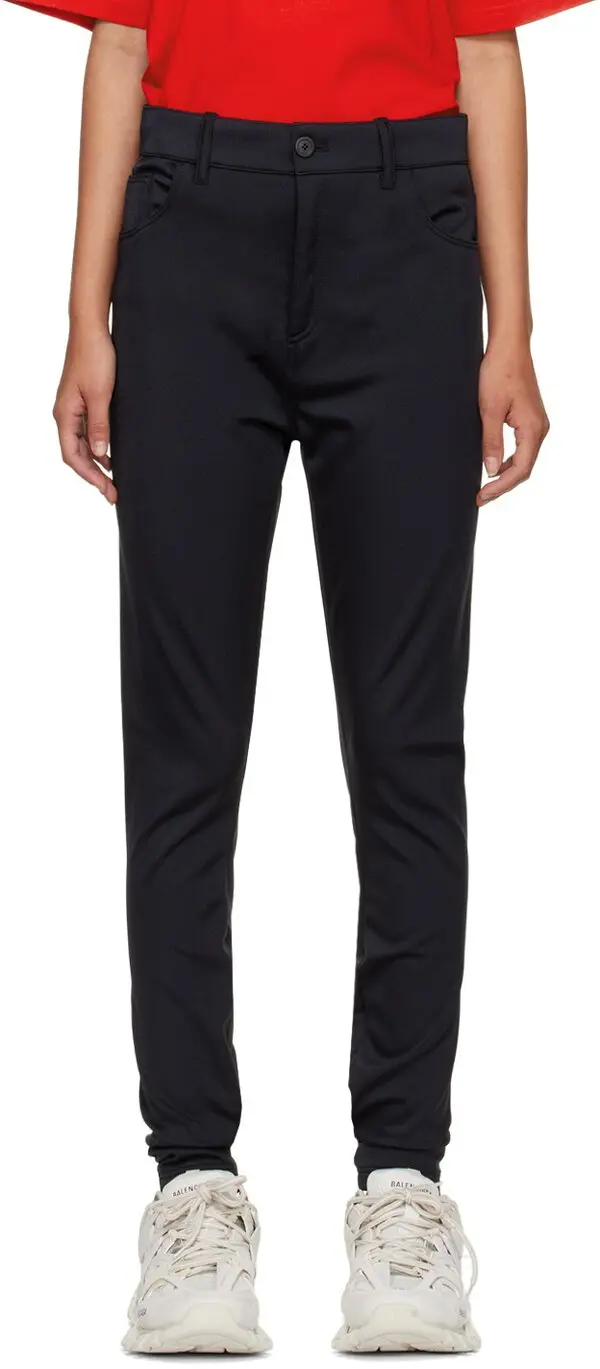 Balenciaga High-waisted Bonded Spandex Leggings With Zipper Detail