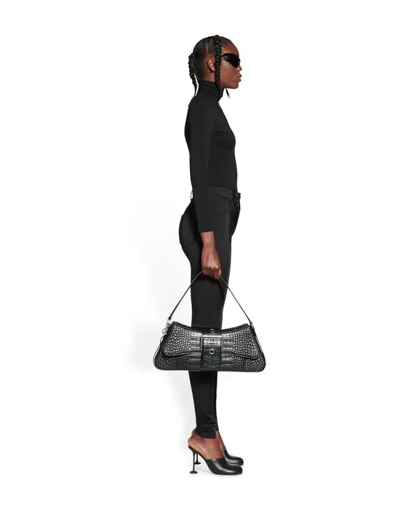 Balenciaga High-waisted Bonded Spandex Leggings With Zipper Detail