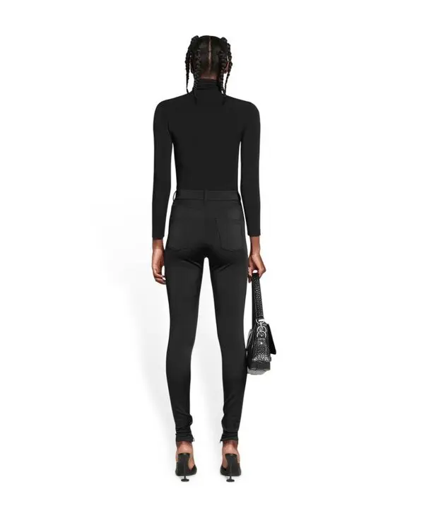 Balenciaga High-waisted Bonded Spandex Leggings With Zipper Detail
