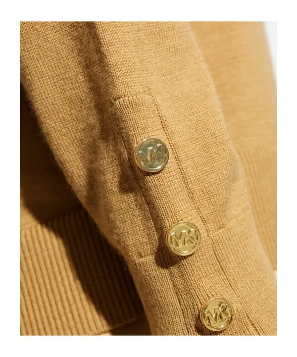 Michael Kors V-neck Logo Jumper - Yellow