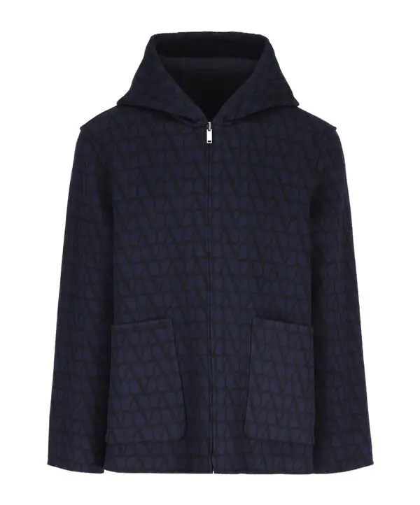 Valentino Garavani Reversible Zip-up Hooded Jacket