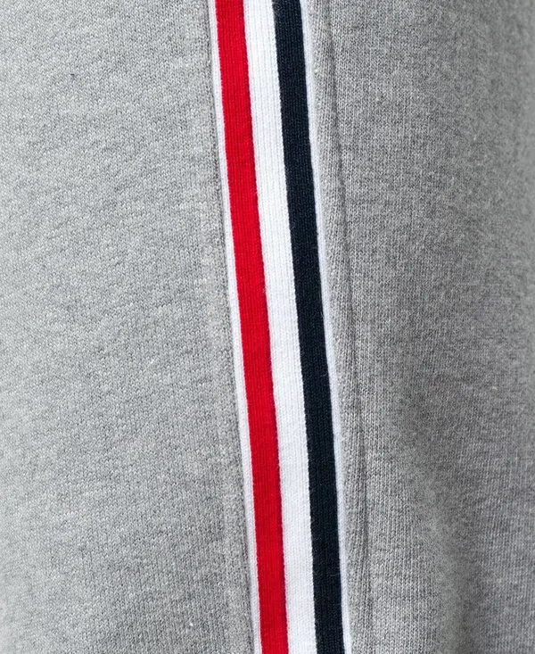 Thom Browne Rwb Stripe Track Pants - Light Gray