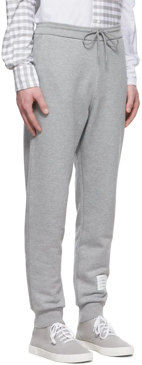 Thom Browne Rwb Stripe Track Pants - Light Gray
