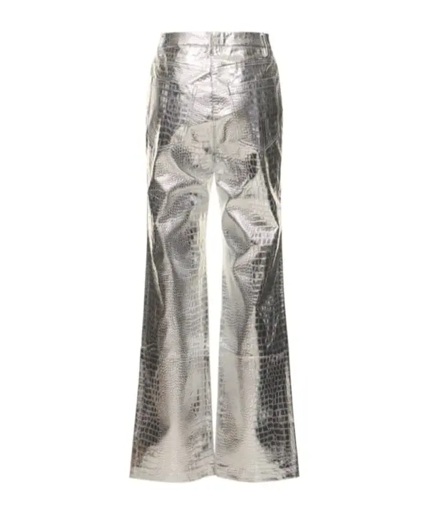 ROTATE BY BIRGER CHRISTENSEN Textured Metallic Viscose Pants