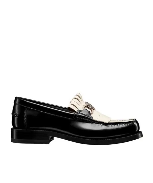 Dior Emblem Loafer - Black/white