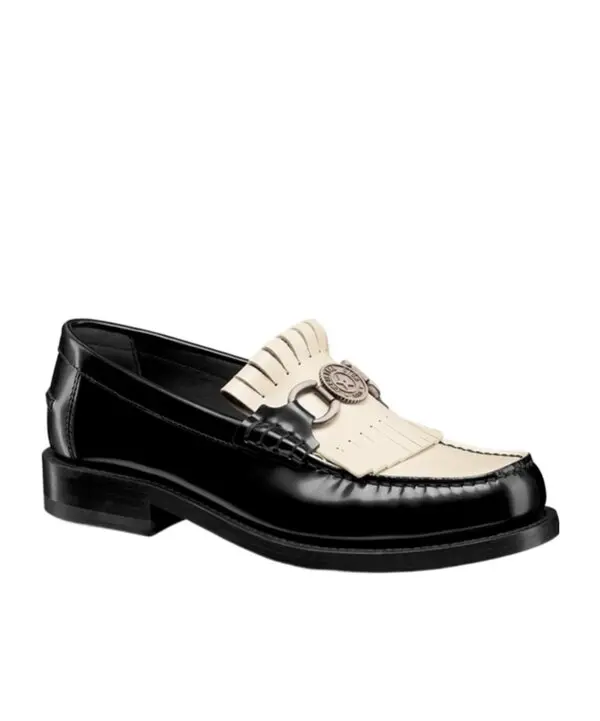 Dior Emblem Loafer - Black/white