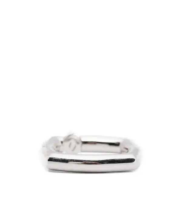 Tom Wood Frame Slim Embellished Ring - White