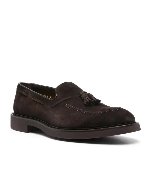 DOUCAL'S Tassel Detailed Loafers - Dark Brown