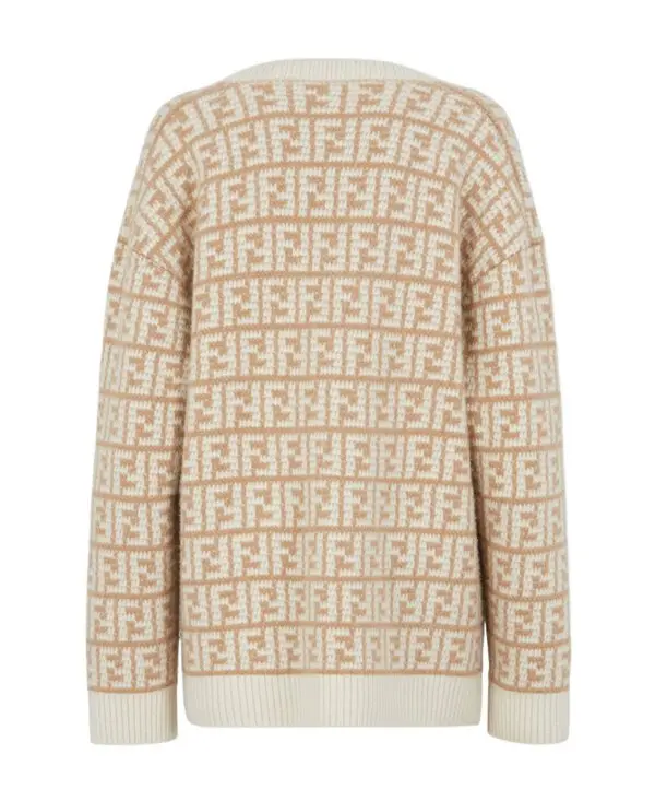 Fendi Ff Crocheted Cashmere Cardigan