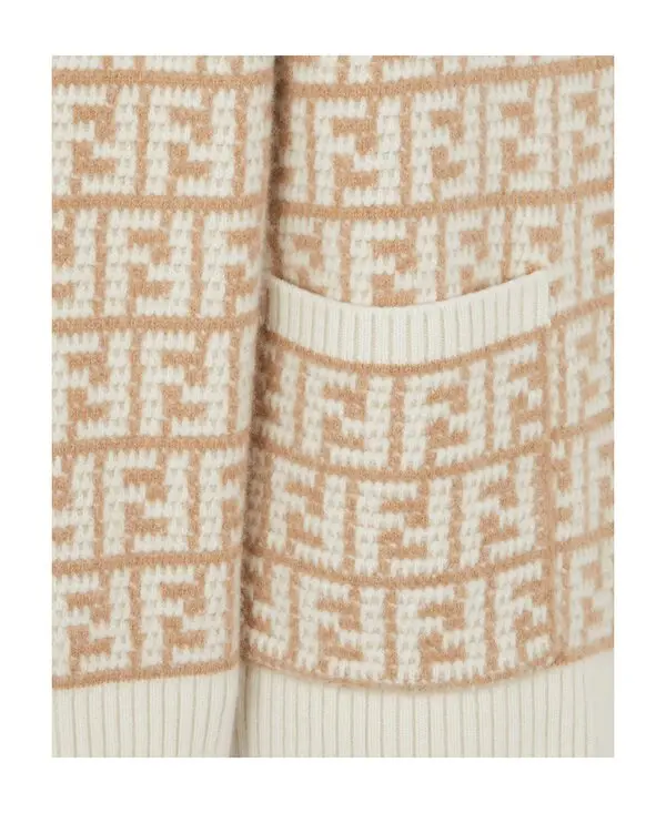 Fendi Ff Crocheted Cashmere Cardigan