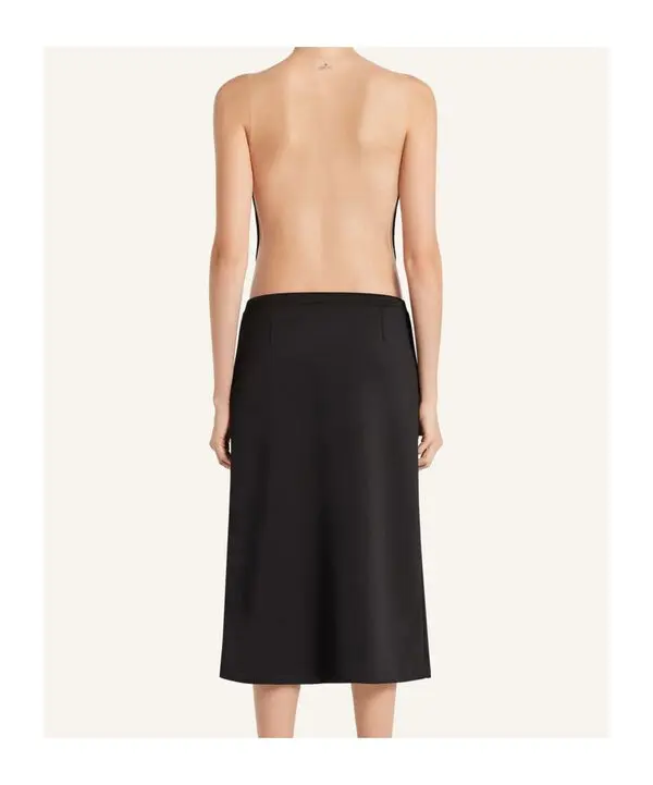 COURREGES Fitted Lace Bodysuit With Logo Detail - Black