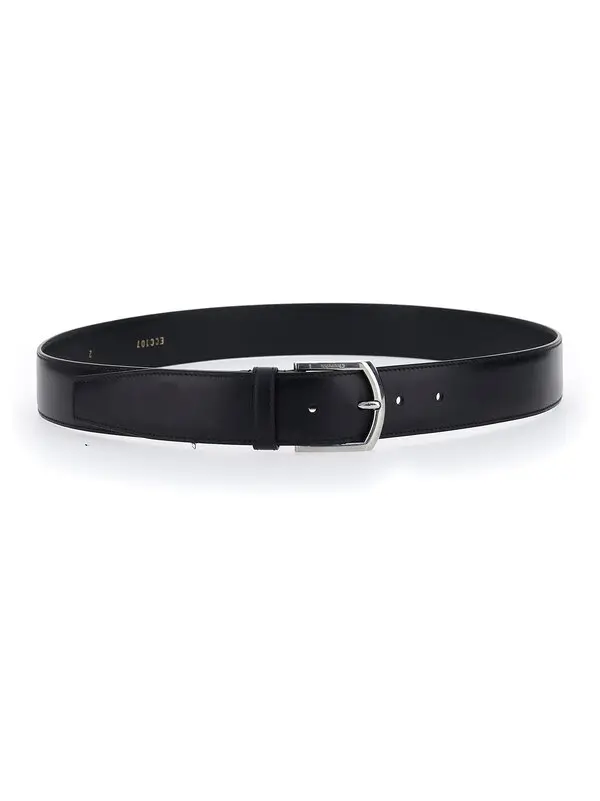 Church's D-ring Logo Engraved Buckle Belt - Black