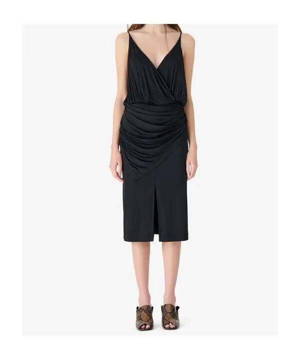 IRO PARIS Draped Slip Dress With Front Slit