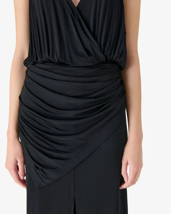 IRO PARIS Draped Slip Dress With Front Slit