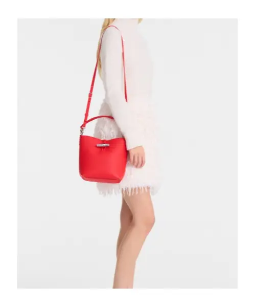 Longchamp Mini Le Roseau Bucket Bag - Scarlet