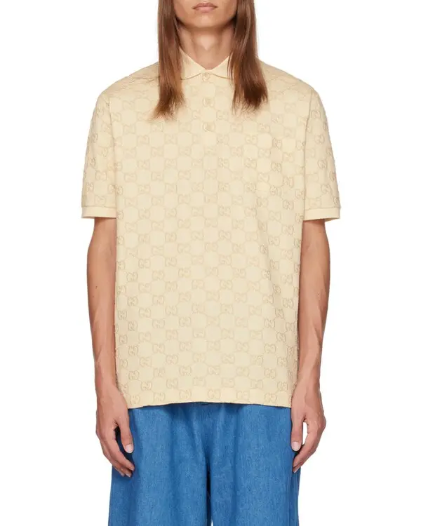 Gucci Gg Cotton Piquet Polo Shirt