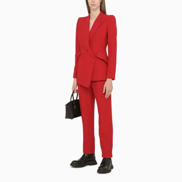 Alexander McQueen High-waist Tailored Trousers - Red