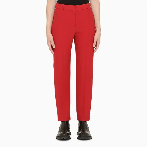 Alexander McQueen High-waist Tailored Trousers - Red