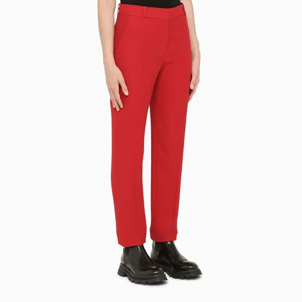 Alexander McQueen High-waist Tailored Trousers - Red