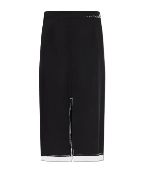 Marni Logo Detailed Front-slit Midi Skirt
