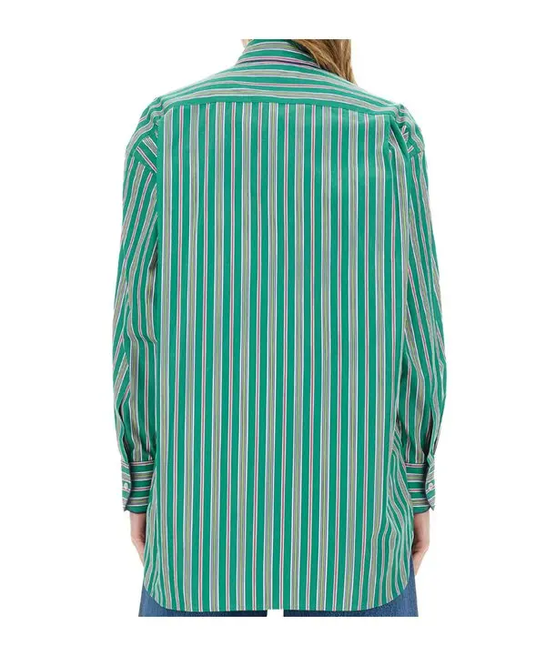 Etro Logo Embroidered Striped Shirt