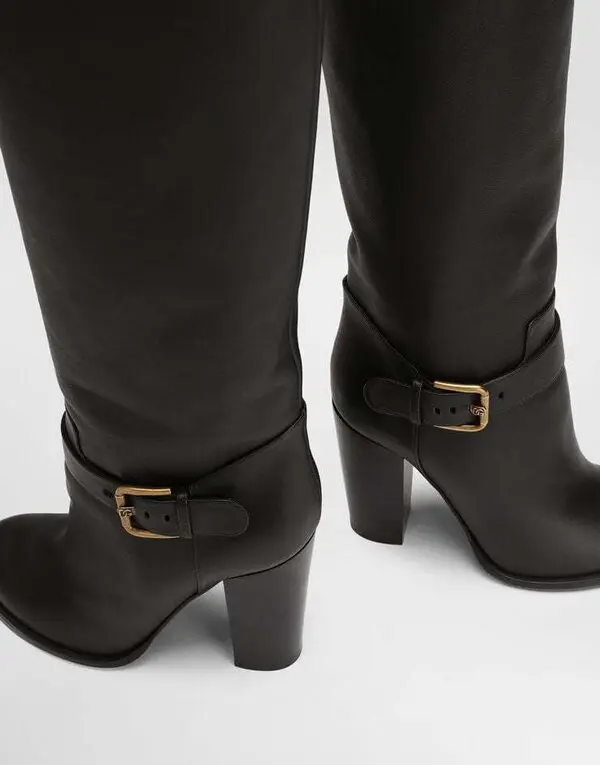 Dolce & Gabbana Buckle Detailed Heeled Boots