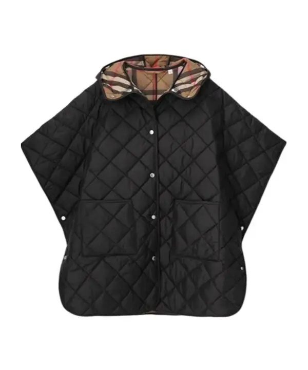 Burberry Quilted Hooded Cape