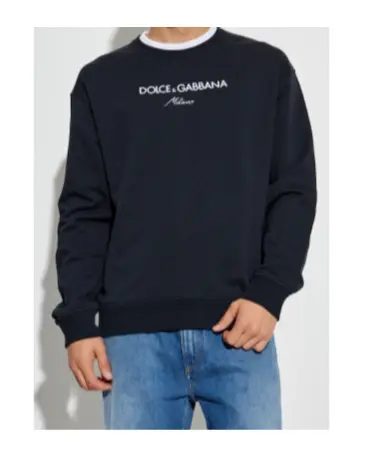 Dolce & Gabbana Logo-embroidered Cotton Sweatshirt