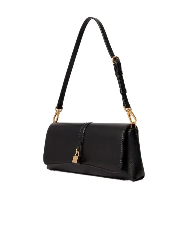 Stella McCartney Ryder Pochette Lock Charm Shoulder Bag - Black