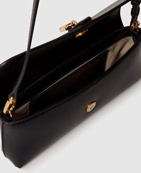 Stella McCartney Ryder Pochette Lock Charm Shoulder Bag - Black