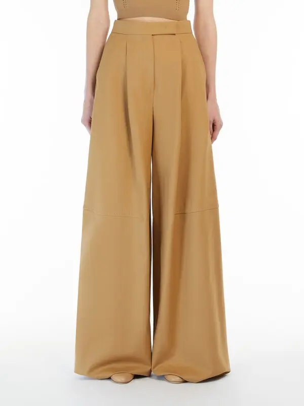 Max Mara Avoriaz Wide-leg Pleated Trousers - Honey-colored