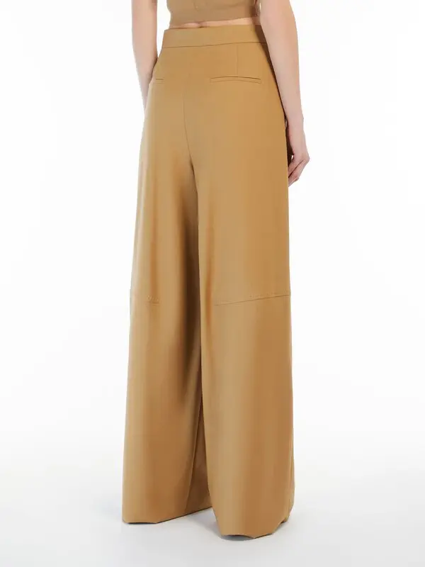 Max Mara Avoriaz Wide-leg Pleated Trousers - Honey-colored