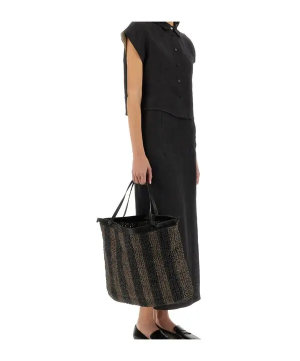 ALYSI Side-slit Midi Skirt